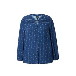 Ulla Popken Bluse Damen Gr&ouml;&szlig;e XXL/XXXL himmelblau / dunkelblau