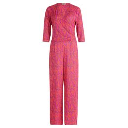 Cartoon Jumpsuit Damen Gr&ouml;&szlig;e S grasgr&uuml;n / dunkelorange / dunkelpink
