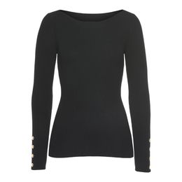 Melrose Pullover Damen Gr&ouml;&szlig;e XS gold / schwarz