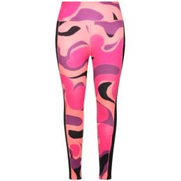 Ulla Popken Leggings Damen Gr&ouml;&szlig;e XXXL/4XL helllila / apricot / fuchsia / schwarz