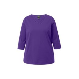 Ulla Popken Shirt Damen Gr&ouml;&szlig;e M/L violettblau