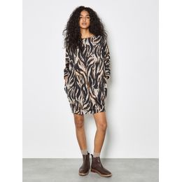 Apricot Zebra Print Knitted Cocoon Mini Dress ' ' Damen Gr&ouml;&szlig;e 36 stone Winterkleid