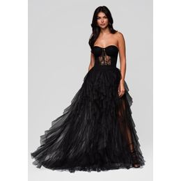 Ombre Abendkleid Damen Gr&ouml;&szlig;e 34 schwarz Winterkleid