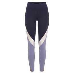 active by Lascana Lascana Active Sporthose Damen Gr&ouml;&szlig;e XS dunkelbeige / nachtblau / lavendel / wei&szlig;