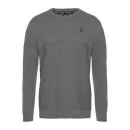 Bruno Banani Pullover Herren Gr&ouml;&szlig;e L graumeliert / schwarz