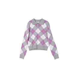 Camomilla Italia Pullover Damen Gr&ouml;&szlig;e XXL grau / lila / wei&szlig;