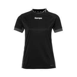 Kempa Funktionsshirt 'Prime' Damen Gr&ouml;&szlig;e XS dunkelgrau / schwarz / wei&szlig;