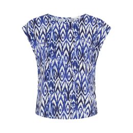 Tamaris Bluse Damen Gr&ouml;&szlig;e XXXL blau / nachtblau / wei&szlig;