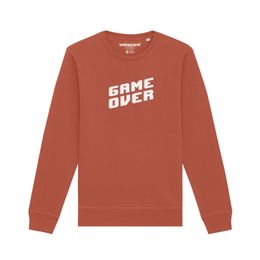 Watapparel Sweatshirt ' Game Over ' Herren Gr&ouml;&szlig;e XL hellbraun / wei&szlig;