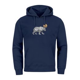 Neverless Sweatshirt 'Polygon B&auml;r' Herren Gr&ouml;&szlig;e XS navy