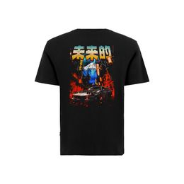 Oldskull T-Shirt 'Asian City Nights Racing Car' Herren Gr&ouml;&szlig;e XL blau / gelb / rot / schwarz
