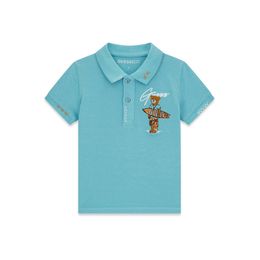 Guess Poloshirt Jungen Gr&ouml;&szlig;e 80 t&uuml;rkis / cognac / wei&szlig;