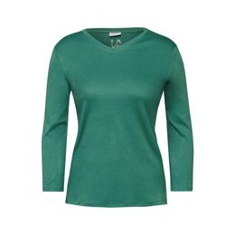 Cecil Basic V-Neck Shirt Damen Gr&ouml;&szlig;e S gr&uuml;n