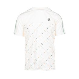 Sergio Tacchini Funktionsshirt 'Scotland' Herren Gr&ouml;&szlig;e XL hellbeige / petrol / schwarz / wei&szlig;