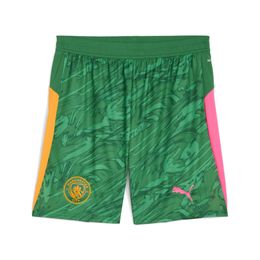 Puma Sportshorts 'Manchester City 25/26' Herren Gr&ouml;&szlig;e L gr&uuml;n / orange / pink