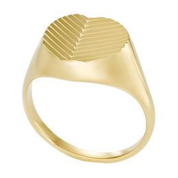 Fossil Ring Damen Gr&ouml;&szlig;e 49 gold