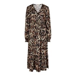 Apricot Ikat Print Midaxi Dress ' ' Damen Gr&ouml;&szlig;e 42 schwarz Winterkleid