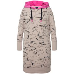 Lauras&oslash;n Kleid Damen Gr&ouml;&szlig;e 38 beige / pink / schwarz Winterkleid