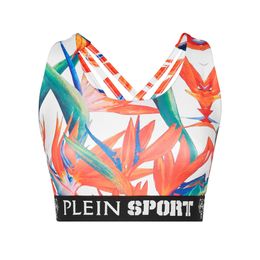 Plein Sport Sport-BH Damen Gr&ouml;&szlig;e XS grasgr&uuml;n / hellorange / dunkelorange / wei&szlig;
