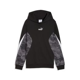 Puma Hoodie 'Essentials' Jungen Gr&ouml;&szlig;e 164 grau / schwarz / wei&szlig;