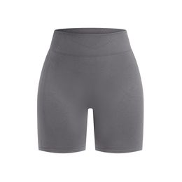 Smilodox Cetrina Seamless Scrunch Shorts Damen Gr&ouml;&szlig;e L anthrazit