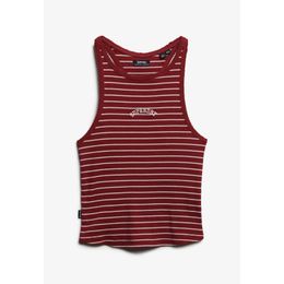 Superdry & Co Top 'Essential' Damen Gr&ouml;&szlig;e M rot / wei&szlig;