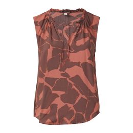 QS Bluse Damen Gr&ouml;&szlig;e 7XL apricot / weinrot