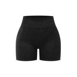 Smilodox Cetrina Seamless Scrunch Shorts Damen Gr&ouml;&szlig;e M schwarz