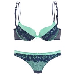 Melrose W&auml;sche-Sets Damen Gr&ouml;&szlig;e 70 navy / gr&uuml;n