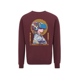 Oldskull Sweatshirt 'Asian Virtual Logo Graphic' Herren Gr&ouml;&szlig;e S bordeaux