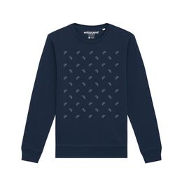 Watapparel Sweatshirt 'Fahrr&auml;der' Herren Gr&ouml;&szlig;e XXXL navy / wei&szlig;