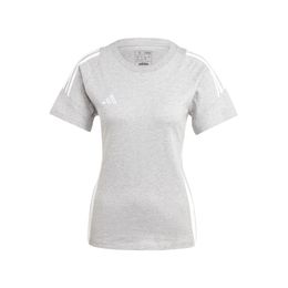 adidas Performance Funktionsshirt 'Tiro 24' Damen Gr&ouml;&szlig;e XL/XXL graumeliert / wei&szlig;