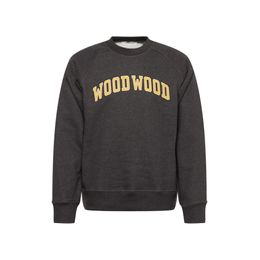 Wood Wood Sweatshirt 'Hester' Herren Gr&ouml;&szlig;e XXL gelb / anthrazit / wei&szlig;
