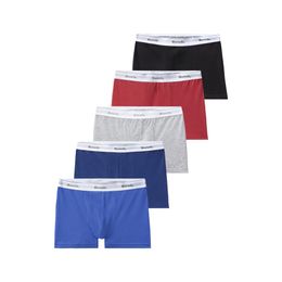 Bench Boxershorts Jungen Gr&ouml;&szlig;e 122/128 blau / graumeliert / rot / schwarz