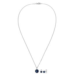 Elli Schmuckset Damen Gr&ouml;&szlig;e 45 blau / dunkelblau / silber