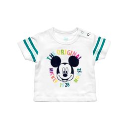 Disney T-Shirt 'Mickey Mouse' Gr&ouml;&szlig;e 74 smaragd / schwarz / wei&szlig;