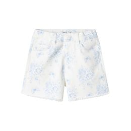 name it Shorts M&auml;dchen Gr&ouml;&szlig;e 134 hellblau / wei&szlig;