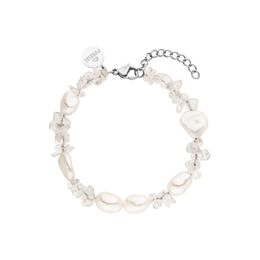 PURELEI Armband 'Crystal Wave' Damen Gr&ouml;&szlig;e One Size silber / perlwei&szlig;