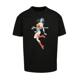F4NT4STIC T-Shirt 'DC Comics Wonder Woman Jump' Herren Gr&ouml;&szlig;e M beige / blau / rot / schwarz