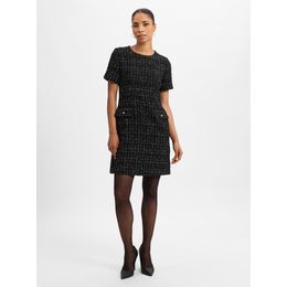 BOSS Kleid 'Docanah' Damen Gr&ouml;&szlig;e 42 schwarz / silber Winterkleid