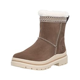Remonte Stiefelette Damen Gr&ouml;&szlig;e 44 hellbeige / braun / wei&szlig; Winterschuhe