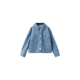 Mango Kids Jacke 'Wind' M&auml;dchen Gr&ouml;&szlig;e 93/98 kobaltblau / blue denim / wei&szlig;