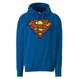 logoshirt Kapuzen-Sweatshirt "Superman" Herren Gr&ouml;&szlig;e L blau / gelb / rot