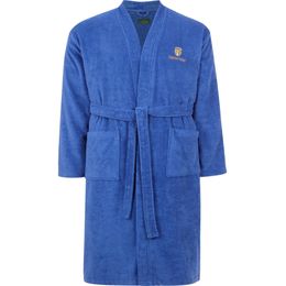 CHARLES COLBY Bademantel Herren Gr&ouml;&szlig;e XL royalblau / mischfarben