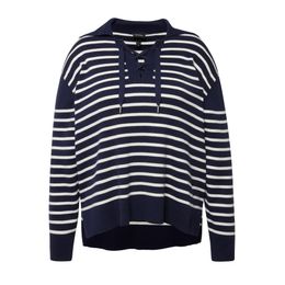 Ulla Popken Pullover Damen Gr&ouml;&szlig;e M/L marine / wei&szlig;