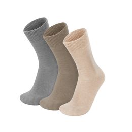 Normani Socken Damen Gr&ouml;&szlig;e 43/46 beige / braun / grau