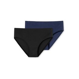 Schiesser Unterhose M&auml;dchen Gr&ouml;&szlig;e 164 blau / schwarz