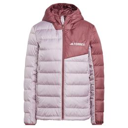adidas terrex Outdoorjacke 'Multi Light Down Hooded' Damen Gr&ouml;&szlig;e M/L lavendel / burgunder / wei&szlig;