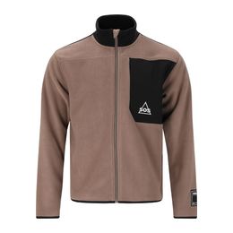 SOS Fleecejacke 'Garmisch' Herren Gr&ouml;&szlig;e M braun / schwarz / wei&szlig;