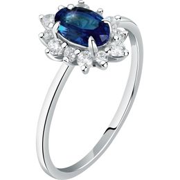 Live Diamond Ring Damen Gr&ouml;&szlig;e 54 blau / saphir / wei&szlig;